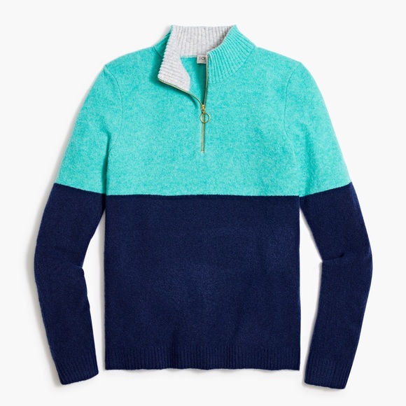 J. Crew | Sweaters | J Crew Color Block Sweater Premium Yarn Blend ...